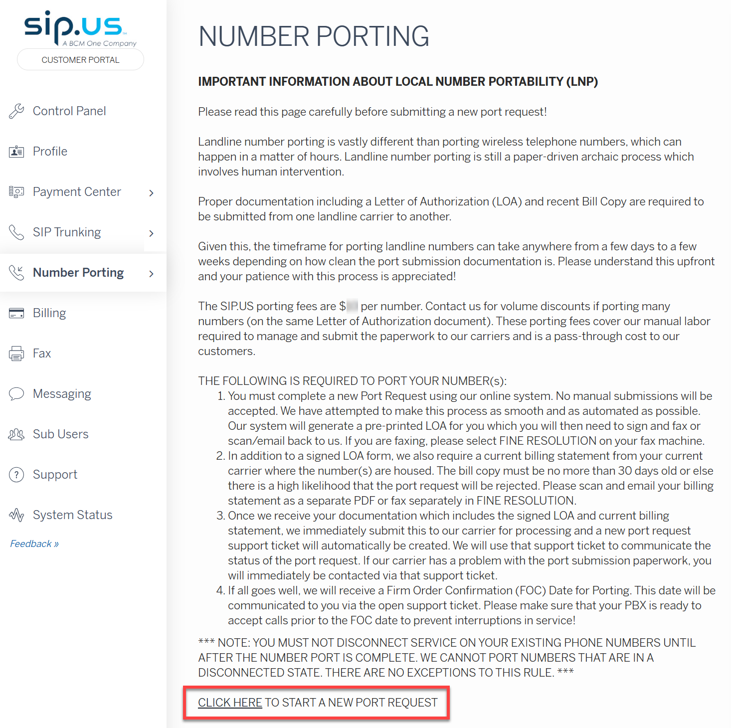 How to Submit a Port Request – Help Center